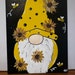Gnome With Sunflowers and Bees Painting - Etsy