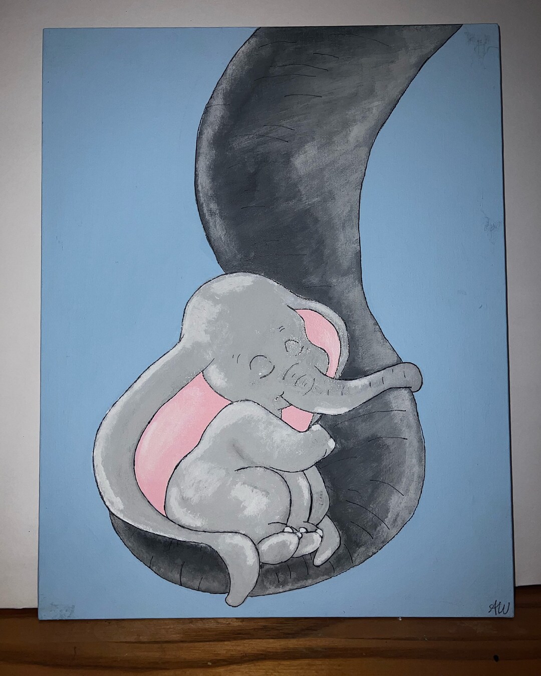 Dumbo Sleeping in Moms Trunk - Etsy