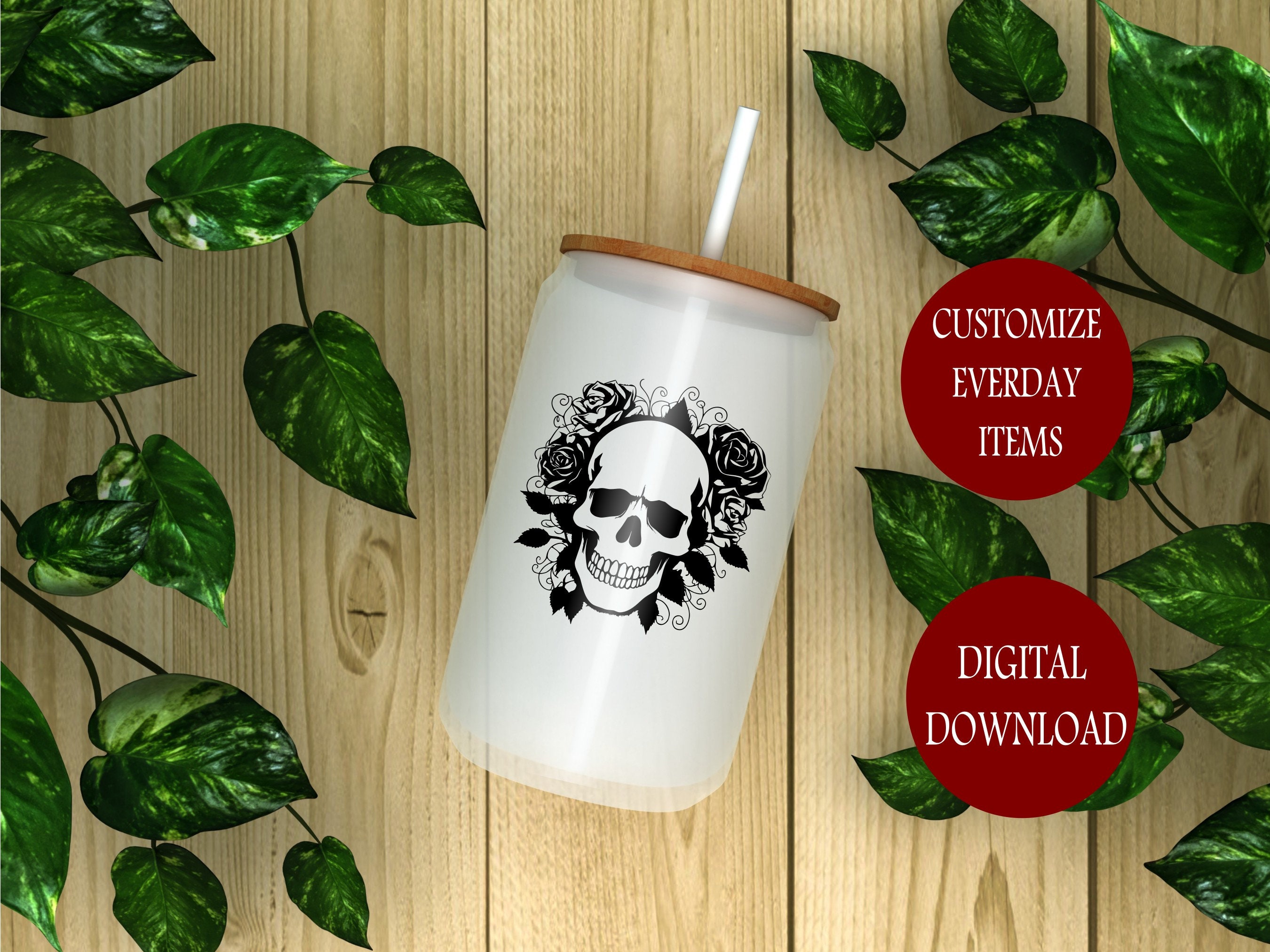 Skull With Roses SVG Gothic SVG Files Skull With Flowers - Etsy