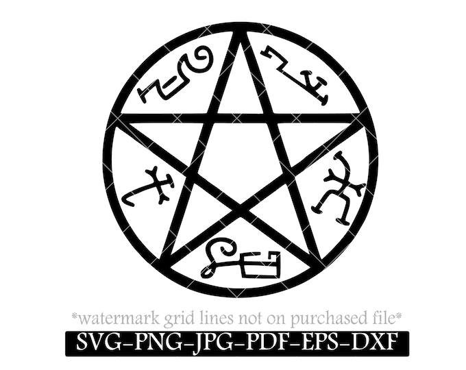 Mark of Cain Symbol SVG, DIY Decal, Supernatural Symbol, Sigil, Digital ...