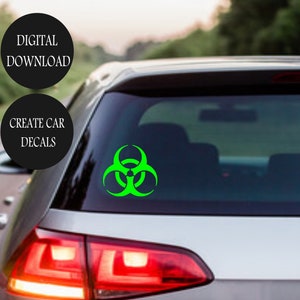 Biohazard Symbol SVG, DIY Decal, Caution Symbol, Digital Download ...