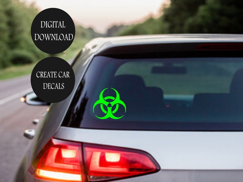 Biohazard Symbol SVG, DIY Decal, Caution Symbol, Digital Download ...