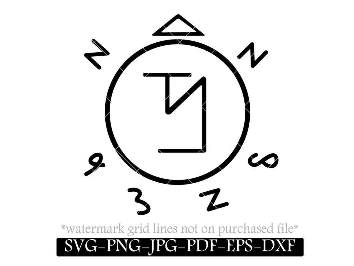 Angel Banishing Symbol SVG, Angel Ward DIY Decal, Supernatural Symbol ...