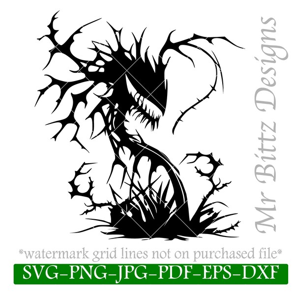 Plant Monster Svg, Venus Flytrap Pdf, Cricut Silhouette File, Goth ...