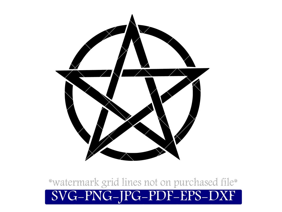 Pentacle SVG, Pentagram DIY Transfer Sticker, Iron on Graphic, Pagen ...