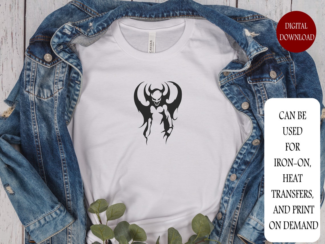 Demon Svg DIY Devil Graphic Devilish Art Edgy Crafting - Etsy