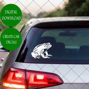 Frog Silhouette SVG DIY Frog Decal Cute Frog Graphic PDF - Etsy