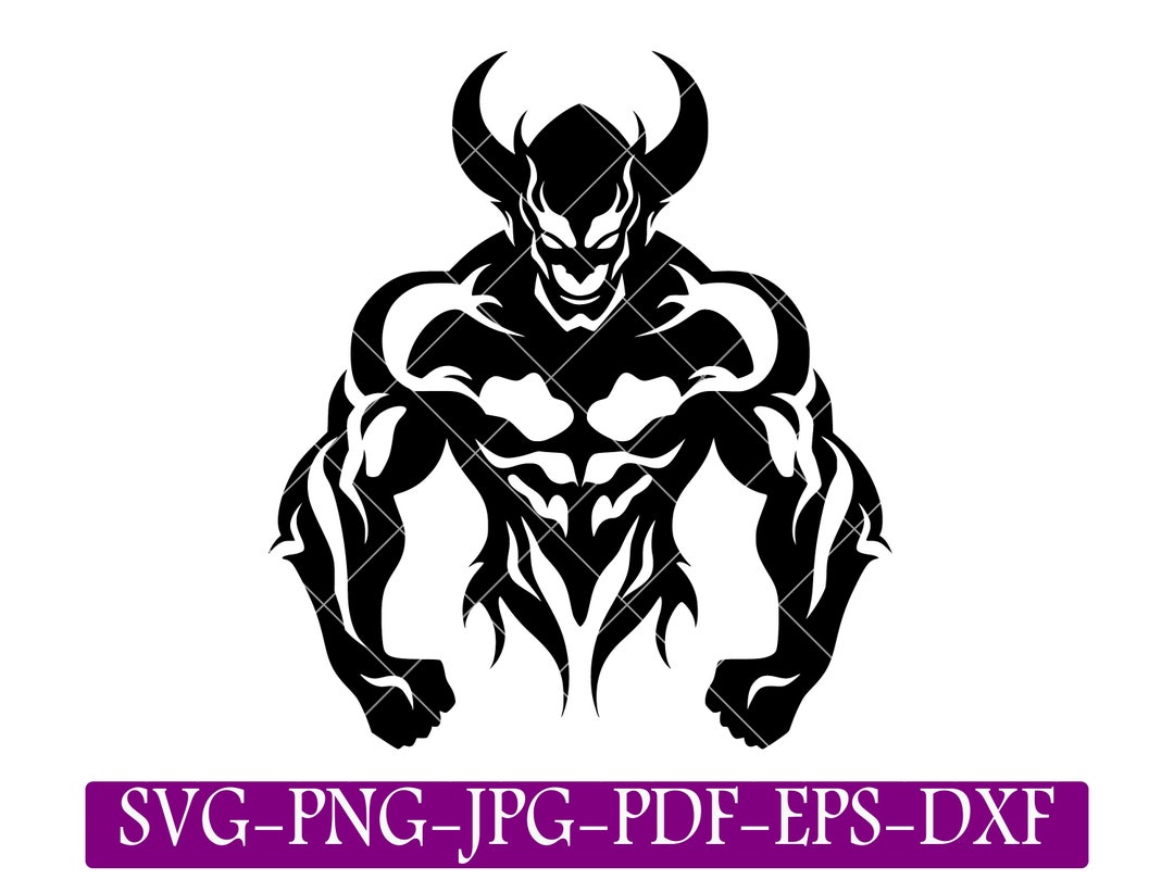 Demon Svg DIY Devil Graphic Devilish Art Edgy Crafting - Etsy