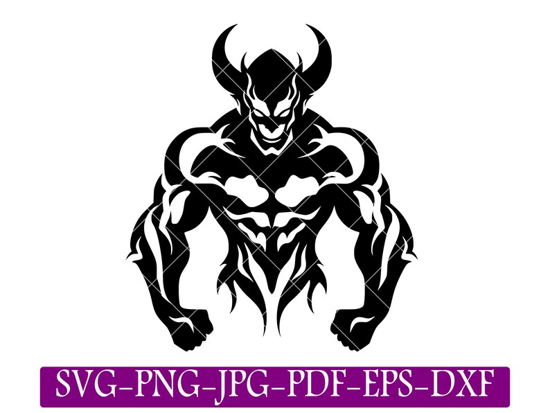 Demon Svg DIY Devil Graphic Devilish Art Edgy Crafting - Etsy