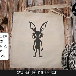 Bad Bunny SVG, Evil Rabbit Silhouette JPG, Easterween, Evil Easter ...