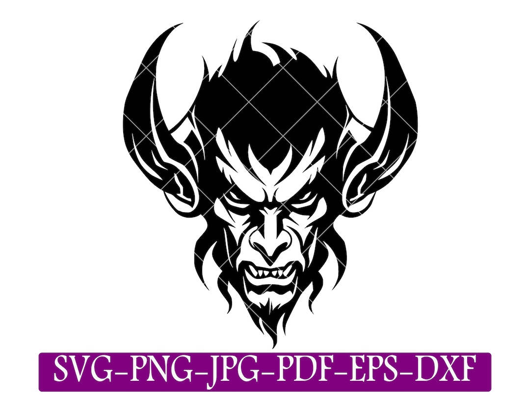 Demon Svg DIY Devil Graphic Devilish Art Edgy Crafting - Etsy