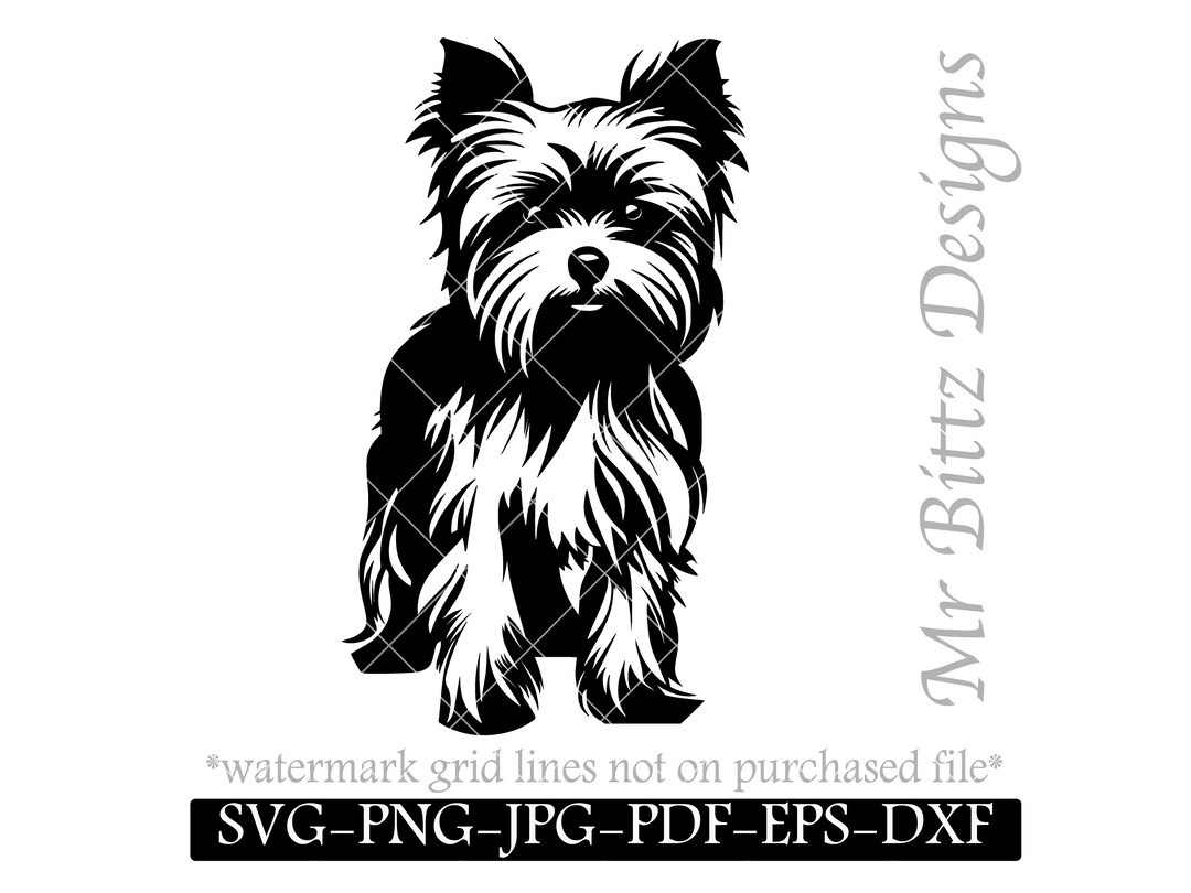 Yorkie SVG DIY Decal, Cute Pet Sticker, Fur Baby, Canine Crafting, File ...
