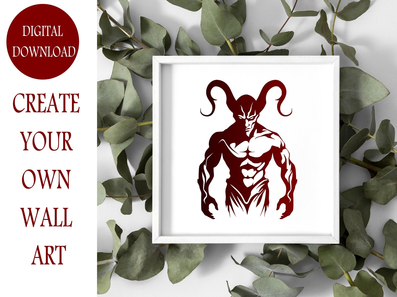 Demon Svg DIY Devil Graphic Devilish Art Edgy Crafting - Etsy