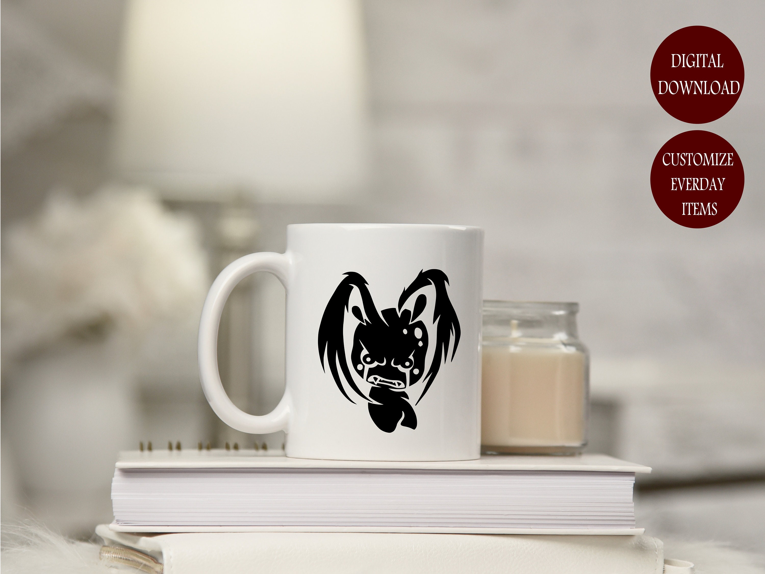 Bad Bunny SVG, Evil Rabbit Silhouette JPG, Creepy Cottontail EPS, Grim ...