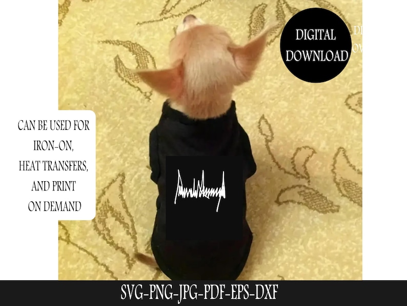 Trump Signature SVG Digital Download, Donald Trump DIY Sticker, Iron-on ...