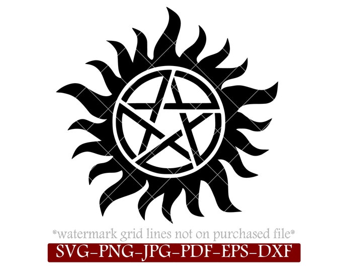 Mark of Cain Symbol SVG, DIY Decal, Supernatural Symbol, Sigil, Digital ...