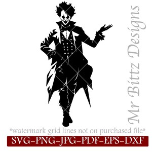 Clown SVG Evil Jester DIY Transfer Sticker Iron on Graphic - Etsy