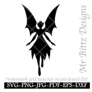 Dark Fairy SVG Evil Fairy Sprite Naiad Fae Faerie Pixie - Etsy