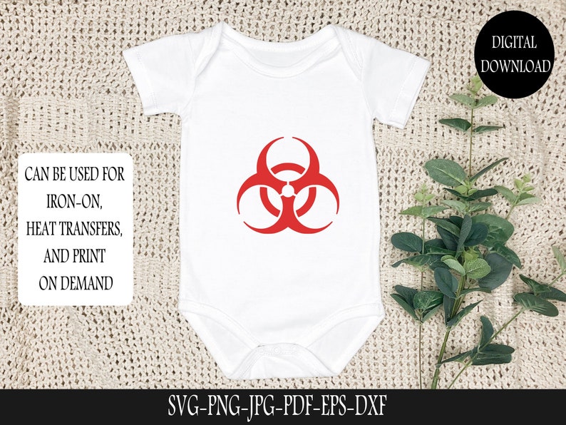 Biohazard Symbol SVG, DIY Decal, Caution Symbol, Digital Download ...