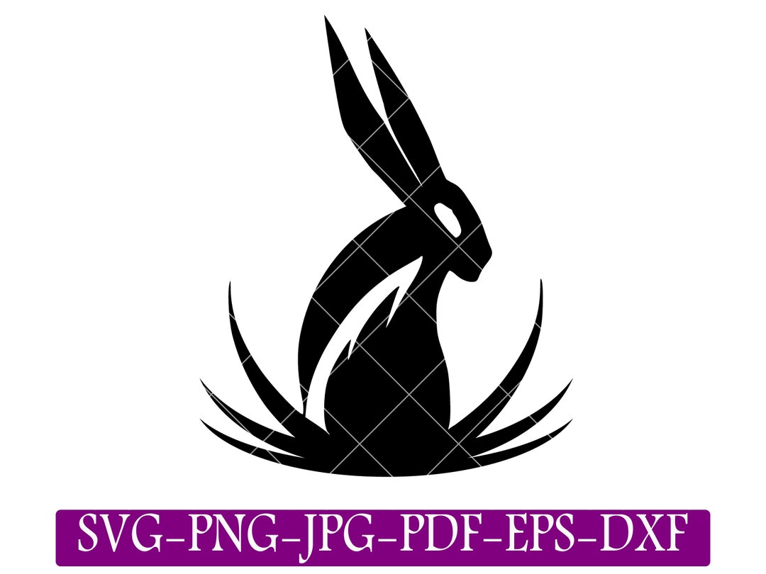 Stylish Bunny SVG, DIY Decal Silhouette Logo, Cricut Rabbit Design ...