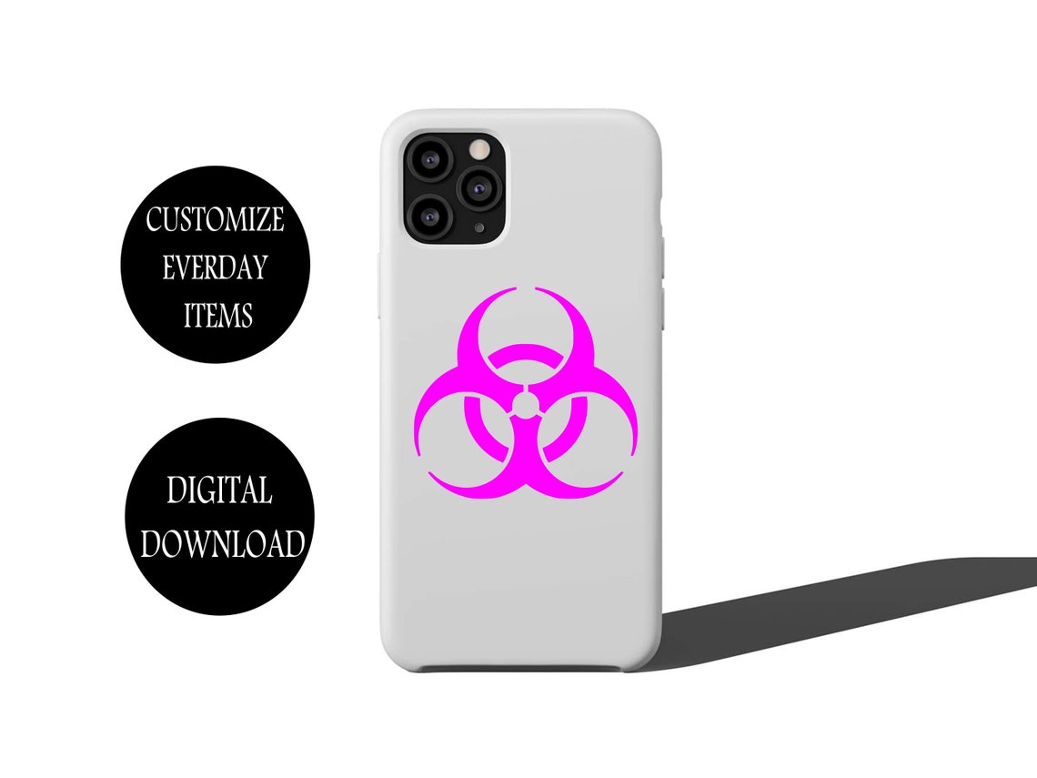 Biohazard Symbol SVG DIY Decal Caution Symbol Digital - Etsy
