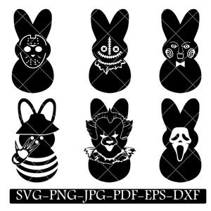 Easter Horror Peeps SVG Digital Download, Easterween Pdfs, Scary Peeps ...