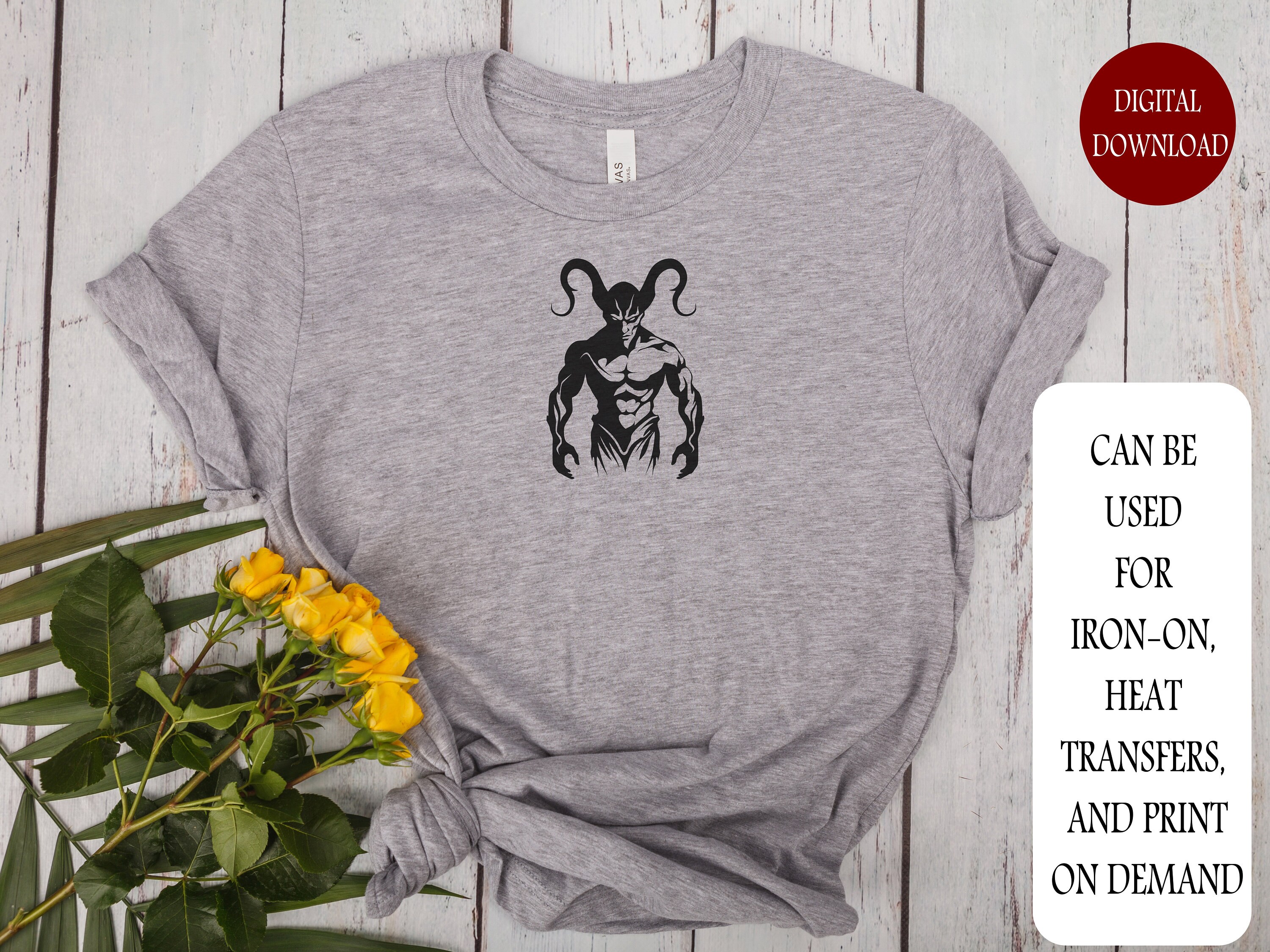 Demon Svg DIY Devil Graphic Devilish Art Edgy Crafting - Etsy