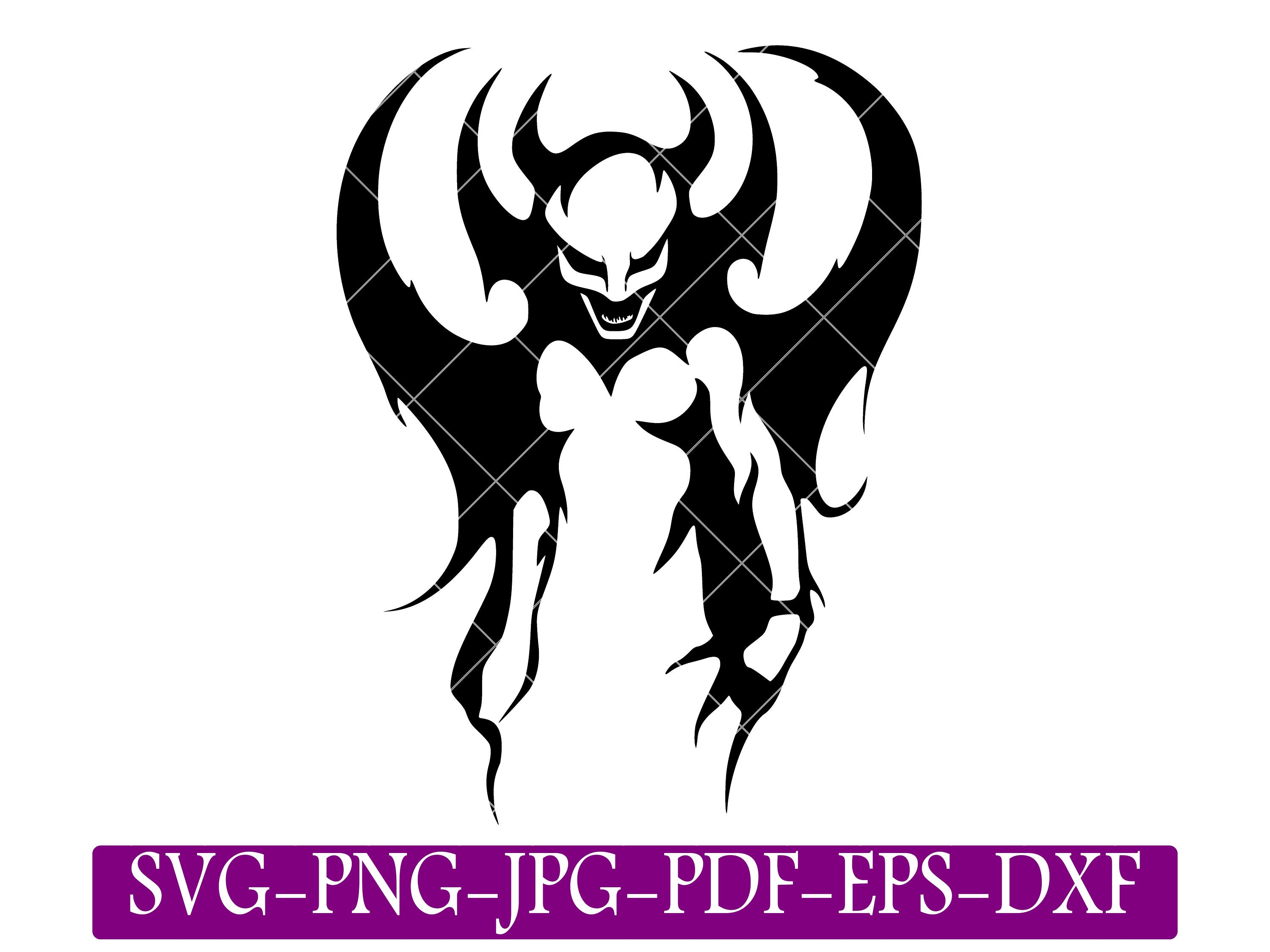Demon Svg DIY Devil Graphic Devilish Art Edgy Crafting - Etsy