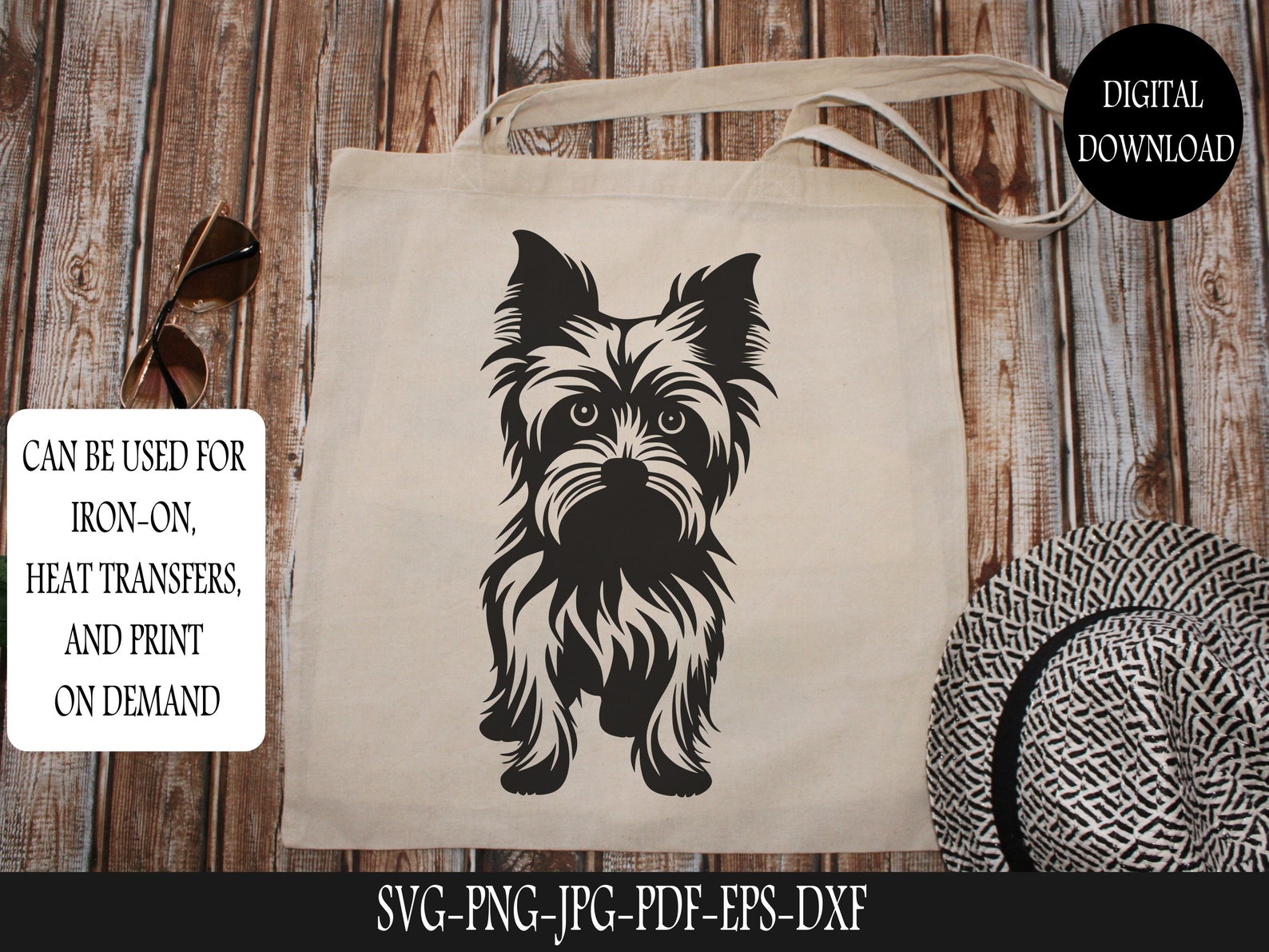Yorkie SVG Digital Download Cute Dog Image Yorkie Lover DIY - Etsy