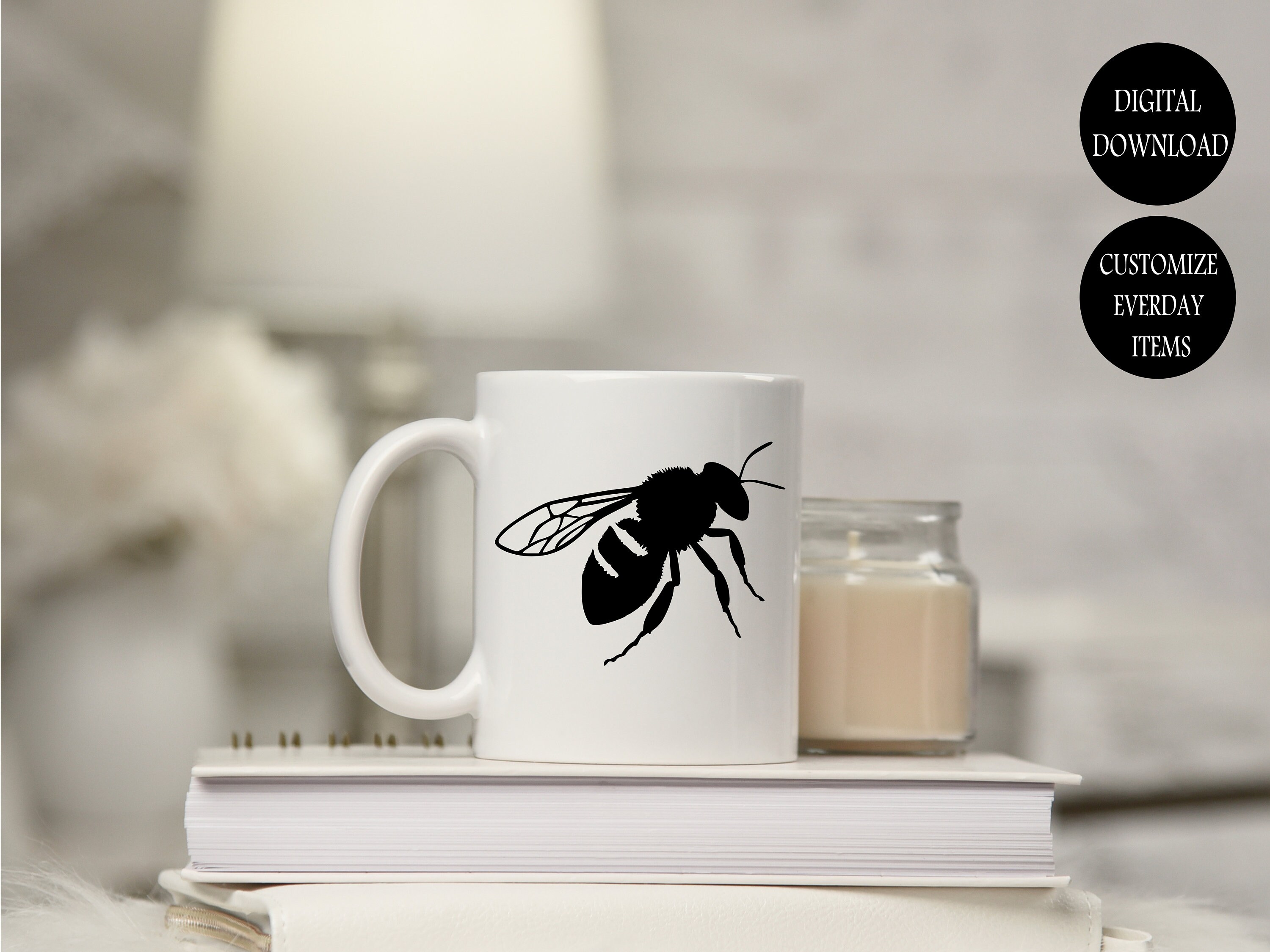 Bee Silhouette Svg, Honey Bee Clipart, Bumble Bee Pdf, Save the Bees File for Cricut, Bee Kind ...