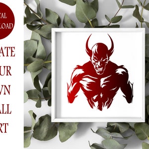 Demon Svg, DIY Devil Graphic, Devilish Art, Edgy Crafting, Cheeky Satan ...