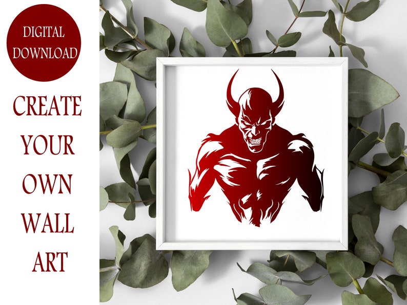 Demon Svg, DIY Devil Graphic, Devilish Art, Edgy Crafting, Cheeky Satan ...
