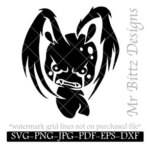 Bad Bunny SVG, Evil Rabbit Silhouette JPG, Creepy Cottontail EPS, Grim ...