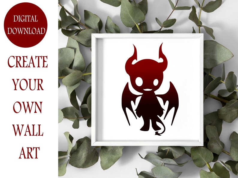 Imp Svg, DIY Devil Graphic, Devilish Art, Edgy Crafting, Cheeky Baby ...
