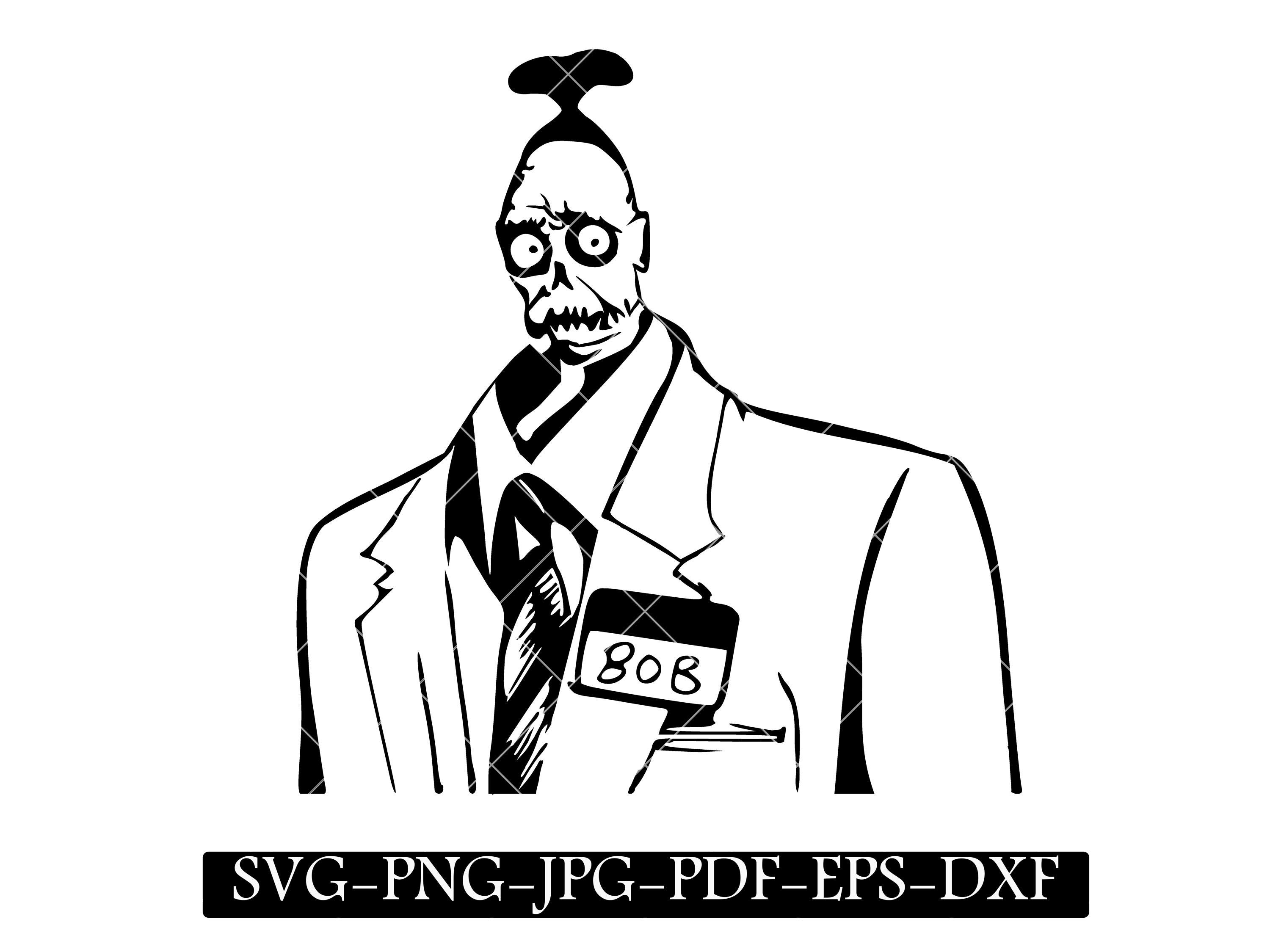 Beetlejuice Bob SVG, Head Shrinker, Transfer Sticker File, Vector ...