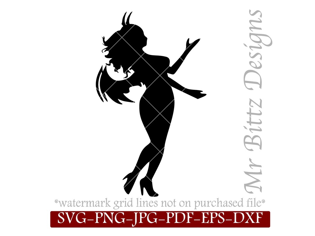 Succubus Svg Diy Decal Sticker Iron On Female Demon Etsy