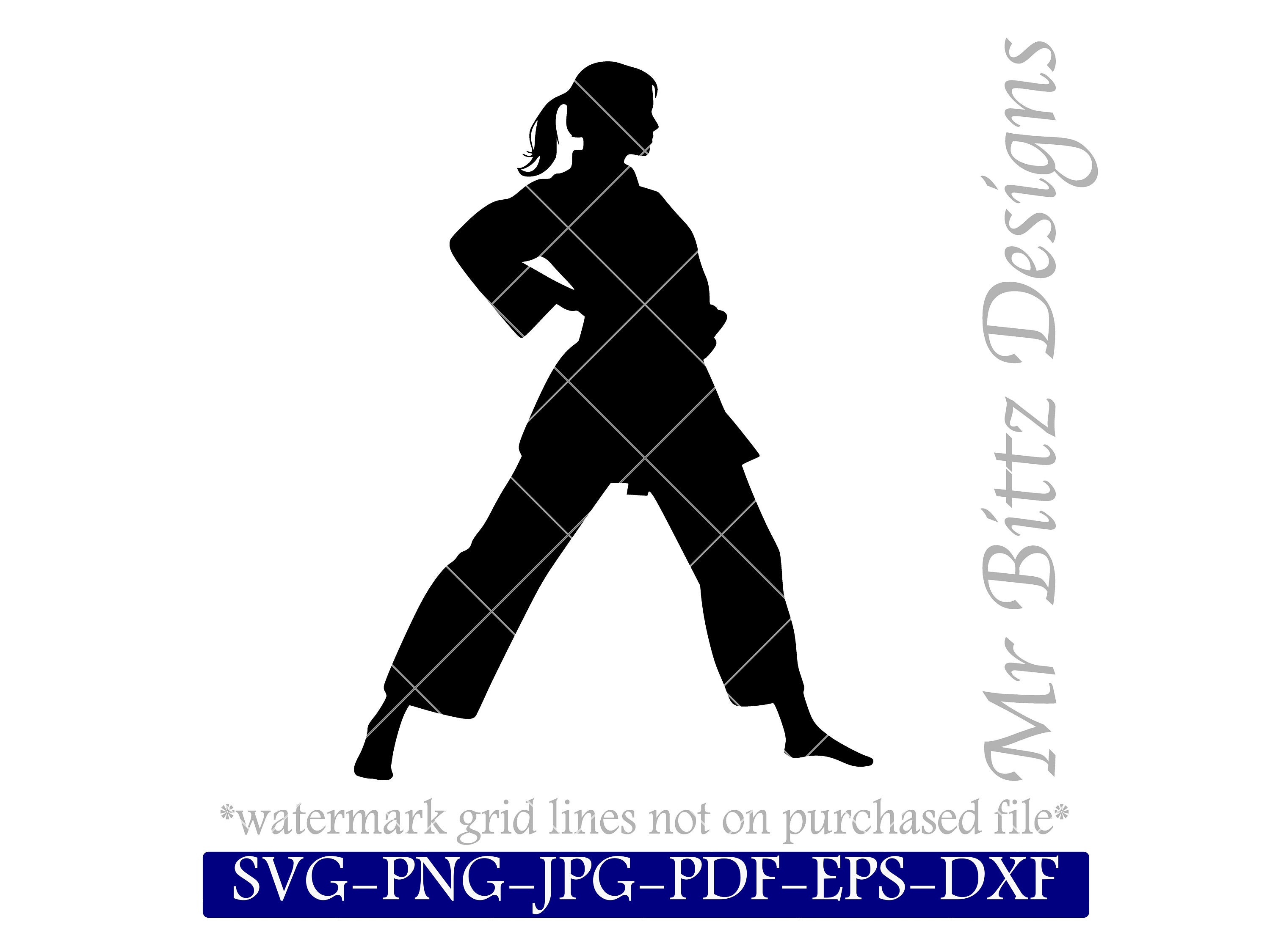 Karate Girl SVG Martial Arts DIY Transfer Sticker Iron on - Etsy
