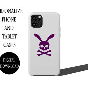 Easter Bunny Skull and Crossbones SVG, Evil Rabbit Silhouette JPG, Grim ...