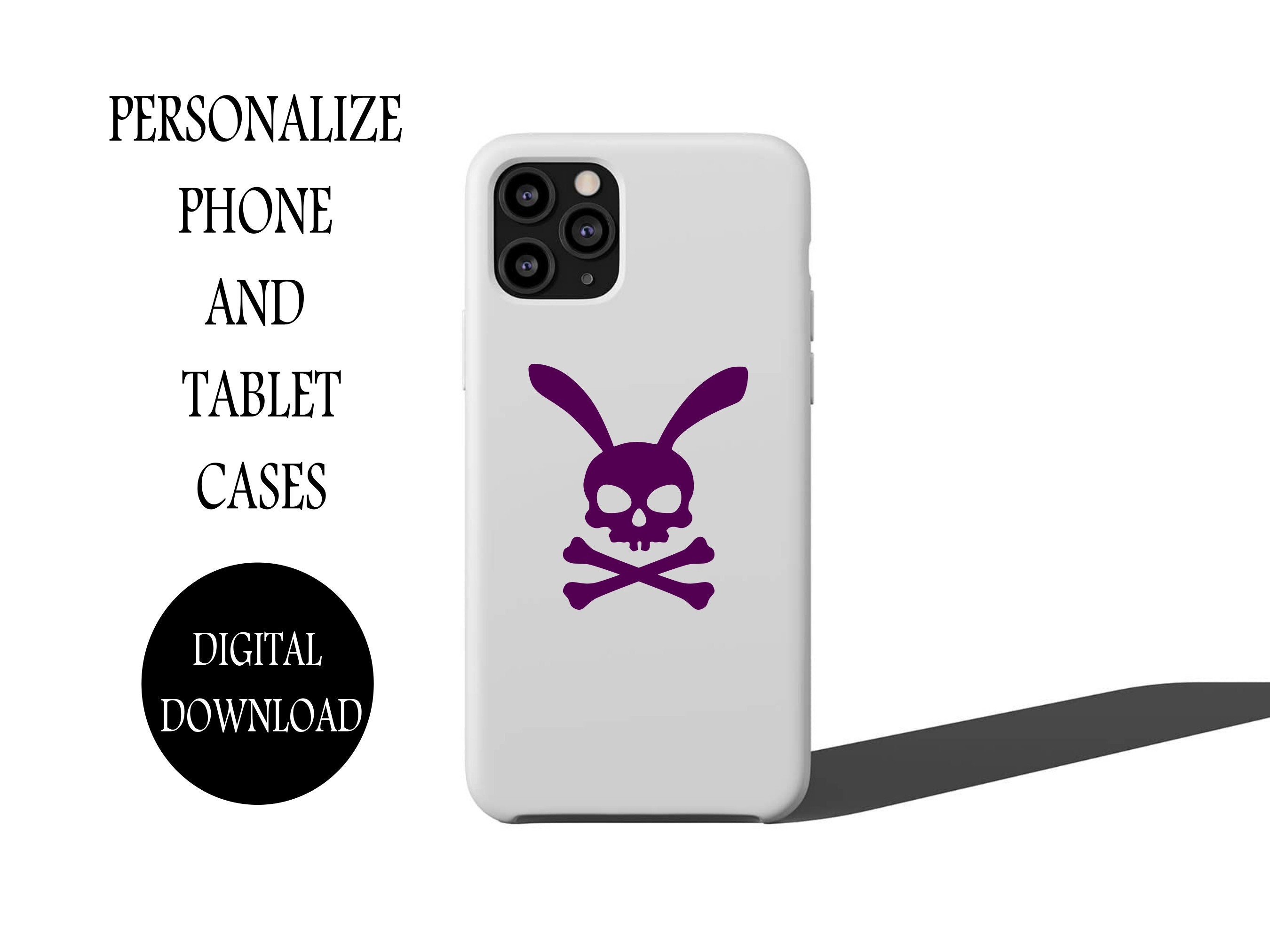 Easter Bunny Skull and Crossbones SVG, Evil Rabbit Silhouette JPG, Grim ...