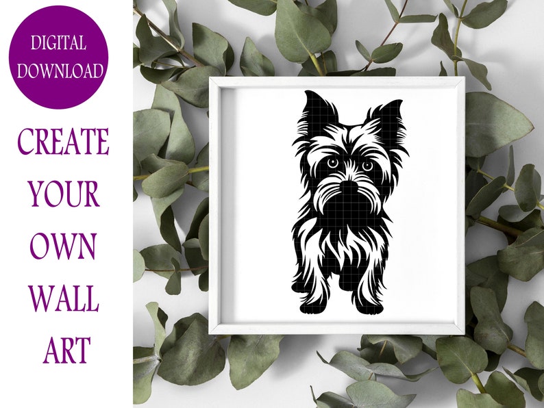 Yorkie SVG Digital Download Cute Dog Image Yorkie Lover DIY - Etsy