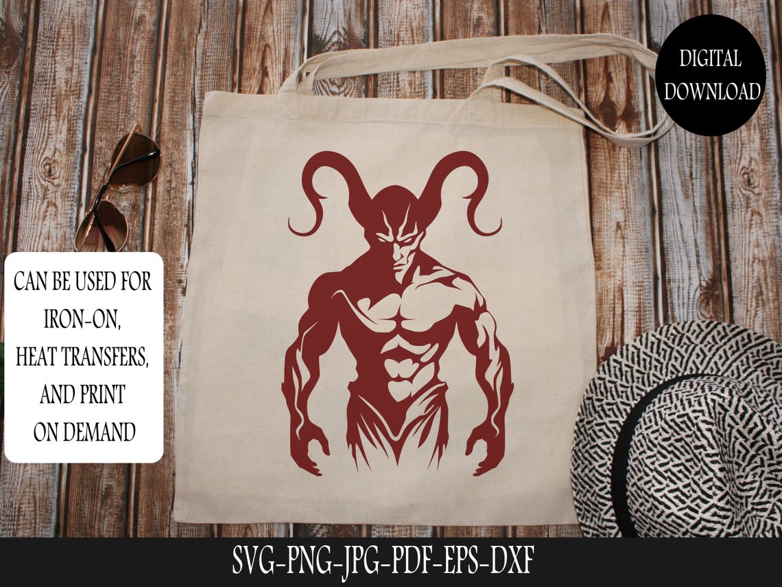 Demon Svg DIY Devil Graphic Devilish Art Edgy Crafting - Etsy