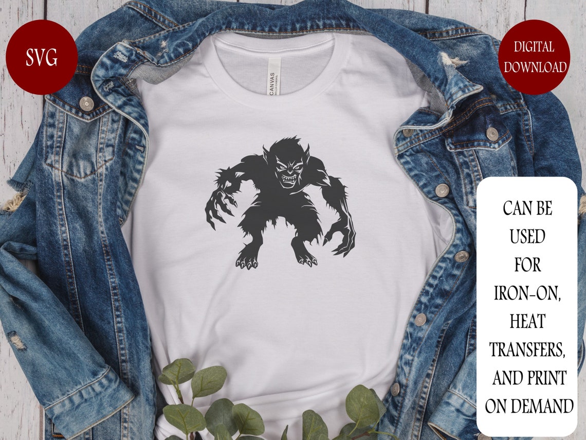 Troll SVG, Werewolf, Wolf Man, Ogre, Brute, Halloween Monster, Hairy ...