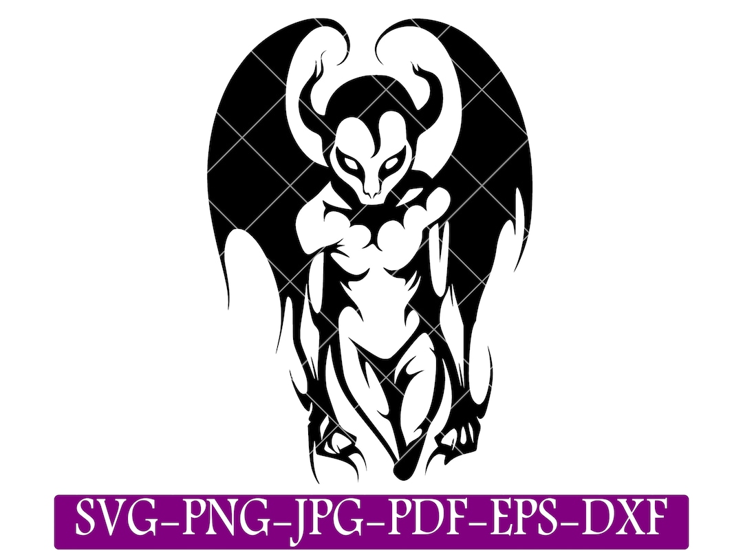 Demon Svg DIY Devil Graphic Devilish Art Edgy Crafting - Etsy