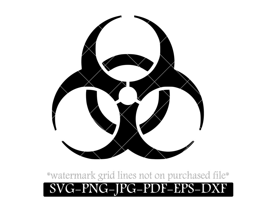 Biohazard Symbol SVG, DIY Decal, Caution Symbol, Digital Download ...