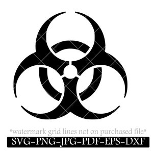 Biohazard Symbol SVG, DIY Decal, Caution Symbol, Digital Download ...