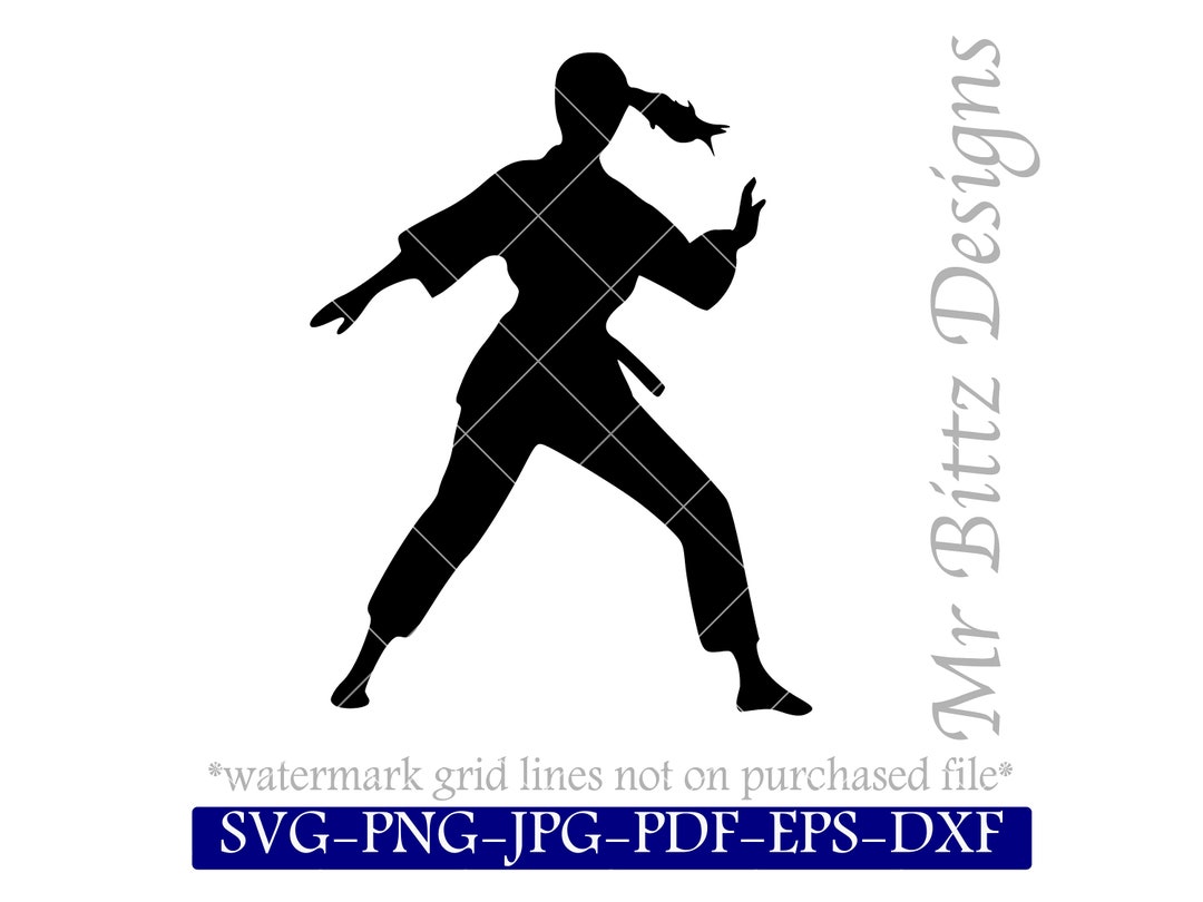 Karate Girl SVG Martial Arts DIY Transfer Sticker Iron on - Etsy