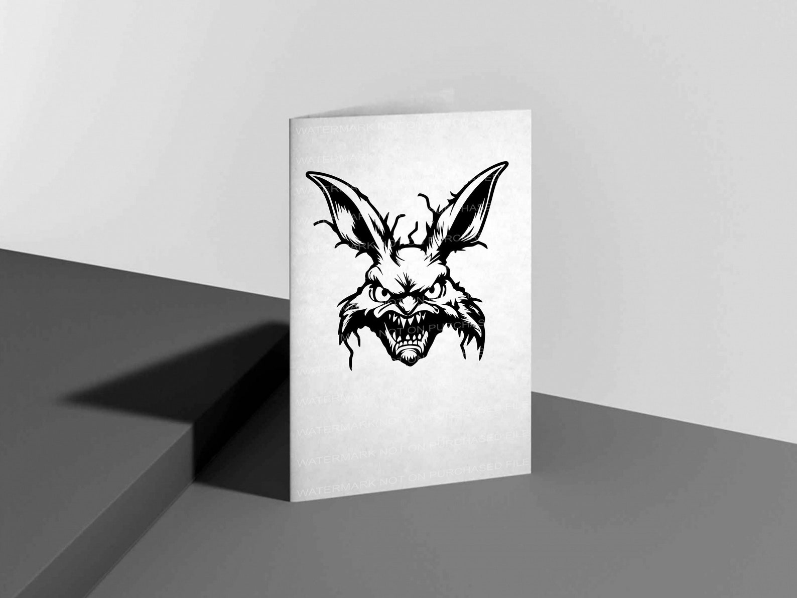 Bad Bunny SVG, Evil Rabbit Silhouette JPG, Angry Easter Bunny Pdf ...