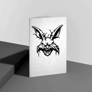 Bad Bunny SVG, Evil Rabbit Silhouette JPG, Angry Easter Bunny Pdf ...