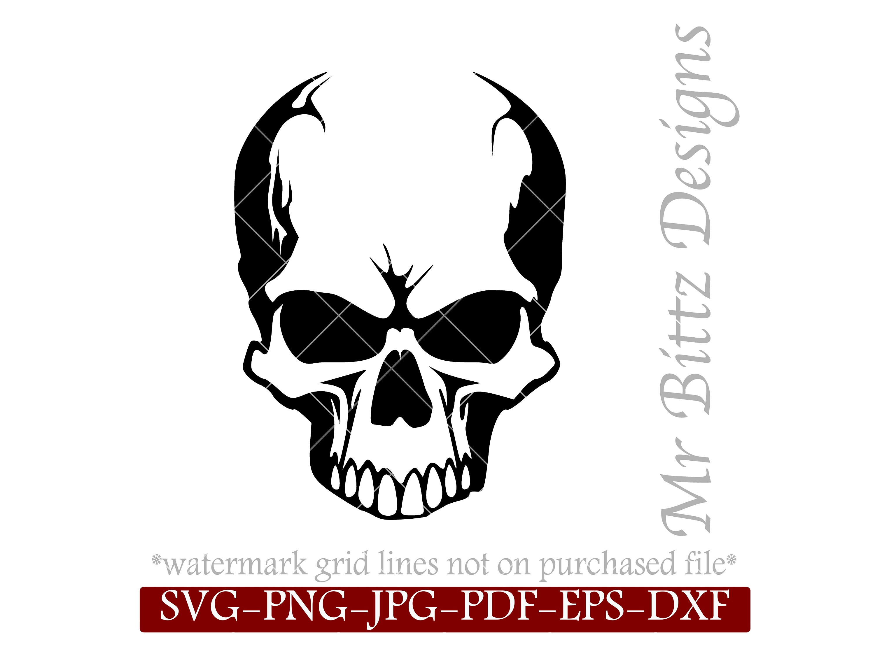 Skull SVG Gothic SVG Files Death Skeleton Silhouette - Etsy