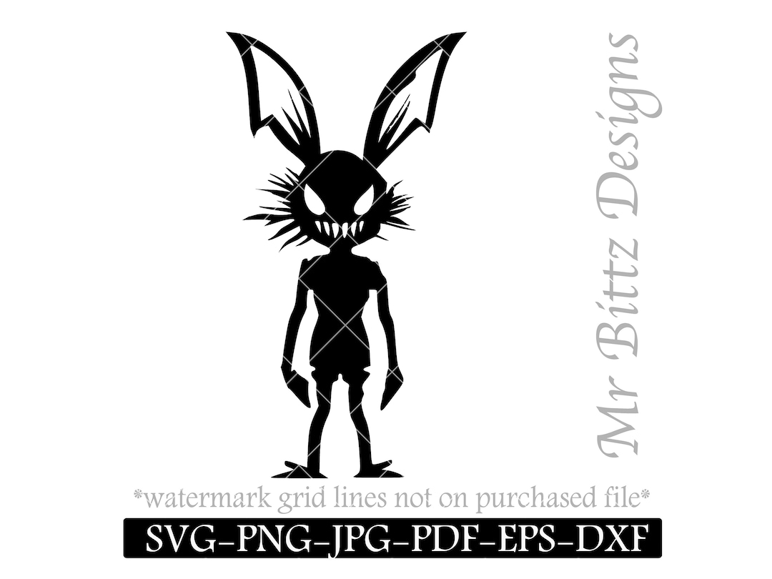 Bad Bunny SVG, Evil Rabbit Silhouette JPG, Easterween, Evil Easter ...